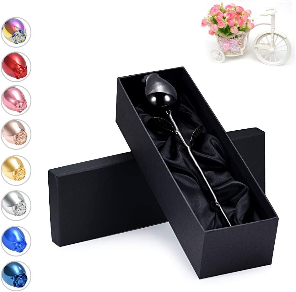 Rose Flower Cremation Urns for Ashes Memorials Urn Stainless Steel Long ...
