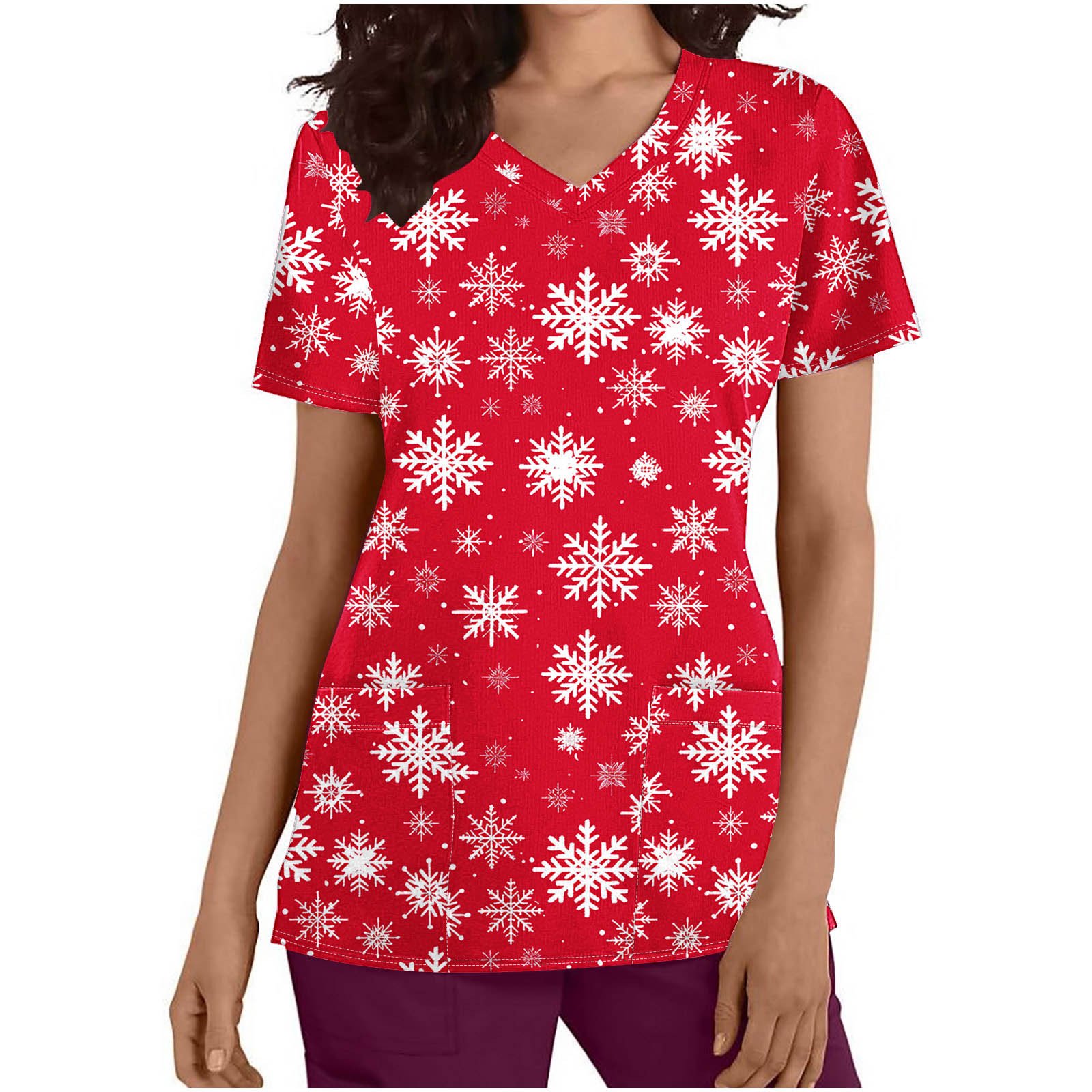 Click here for Styesk Scrubs For Women Holiday Cute Short Sleeve... prices