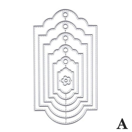 Bookmarks Metal Cutting Dies Nested Tag Frame Die Cuts Tag Embossing Template for Card Stencils ...