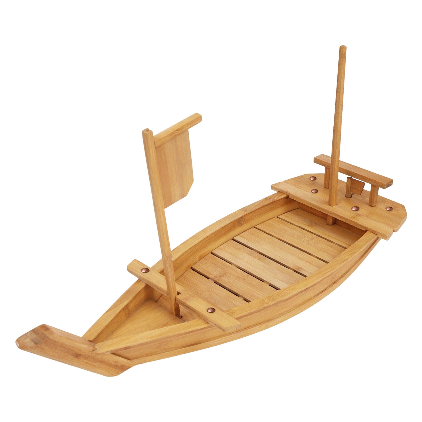 Bamboo Sushi Boat Serving Tray Wood Sashimi Sushi Boat Plate Serving ...