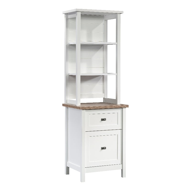 Sauder Cottage Road Engineered Wood Storage Tower in White Finish ...