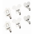 No Drilling Adhesive Hook for Wall Hanging, 6 - Walmart.com