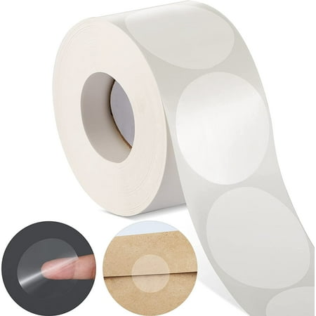 1000 Pieces Round Clear Wafer Seals Transparent Adhesive Wafer Seals ...