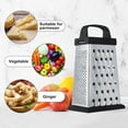 Cheese Grater, Mini Size 4-Sided Stainless Steel Food Shredder for ...