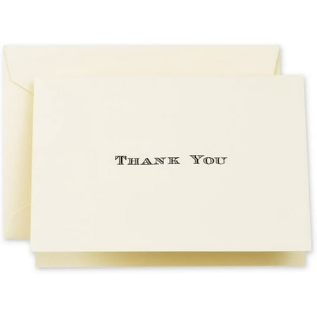 Crane & Co. Black Hand Engraved Thank You Note (CT1419) | Walmart Canada