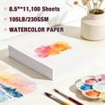 100 Sheets Watercolor Paper Bulk 8.5x11 Inch, 105LB/230GSM Cold Press ...