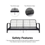 Mainstays Metal Arm Futon, Black Metal Frame with Mattress - Walmart.ca