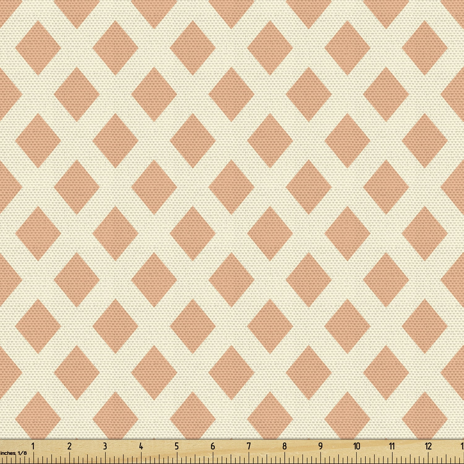 Geometric Upholstery Fabric by the Yard, Diagonal Cubical Diamond Line ...