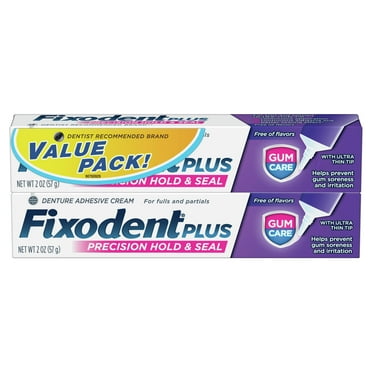 Fixodent Complete Original Denture Adhesive Cream 1.4 Oz - Set of 3 ...