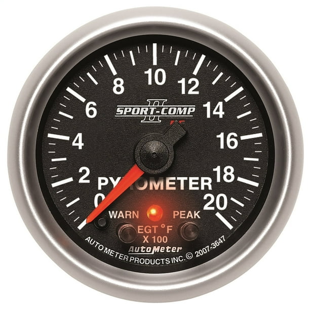 AutoMeter 3647 Sport-Comp II Electric Pyrometer Gauge Kit - Walmart.com