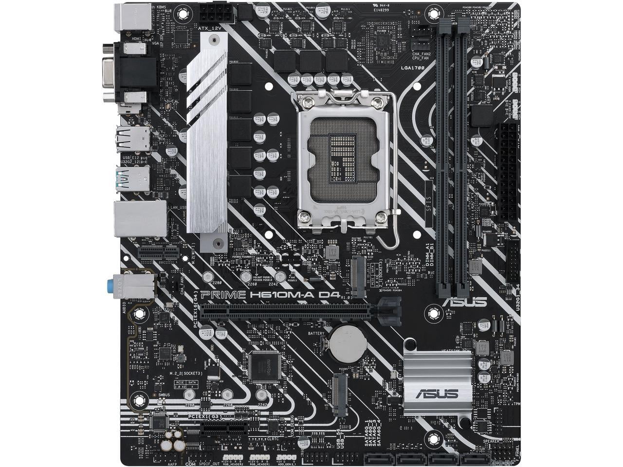 ASUS PRIME H610M-A D4-CSM LGA 1700 (Intel 12th & 13th Gen) Micro-ATX ...