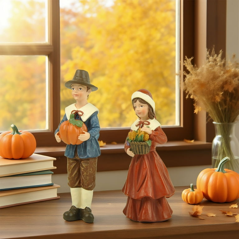 Pilgrim Resin Figurines