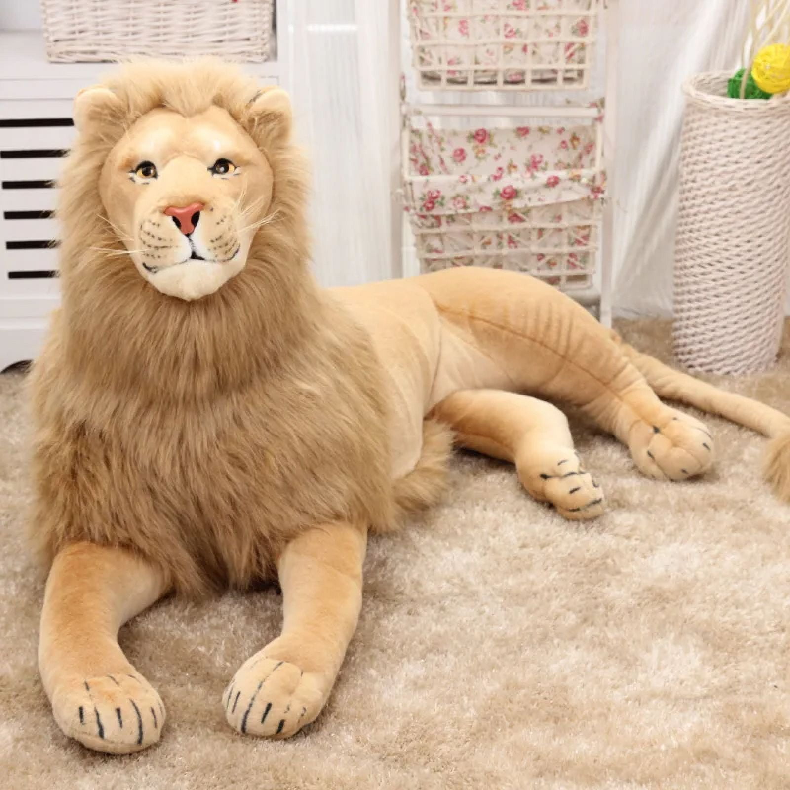Click here for Yangshaomei 110cm Large Cool Lying Lion Pillow Liv... prices