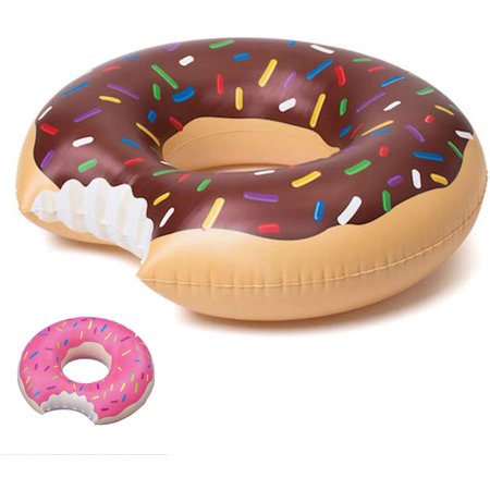 HTAIGUO Donut Swimming Ring, Inflatable Giant Donut Swimming Tire Float ...