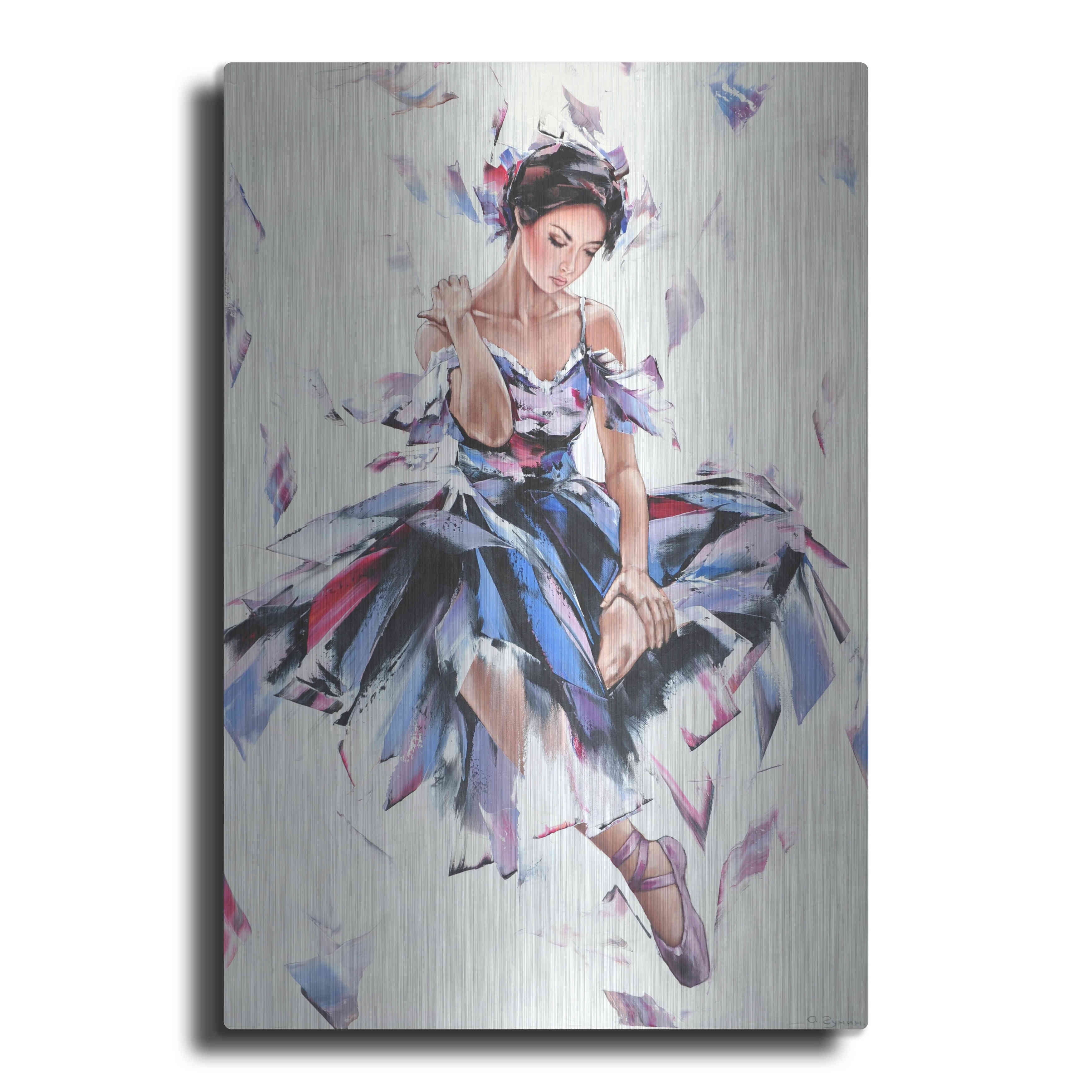 Luxe Metal Art 'Ballerina' by Alexander Gunin, Metal Wall Art, 24"x36 ...