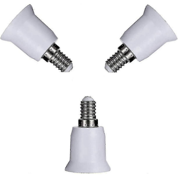 2-Pack E14 to E26 E27 Light Socket Adapter, Bulb Base Screw Converter ...