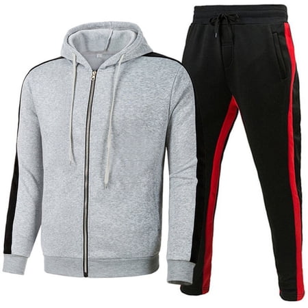 Men's Tracksuit Sweatsuit 2 Piece Sweatsuits Sweatpants and Hoodie Set ...