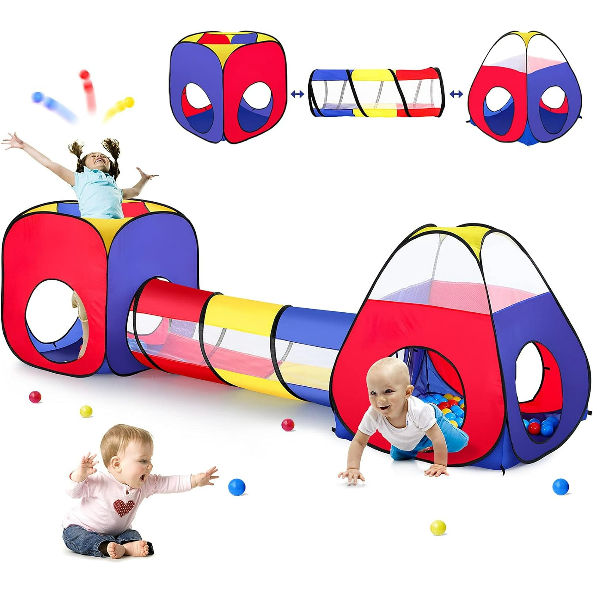 Click here for Grm 3 In 1 Kids Play Tent With Play Tunnels And Ba... prices