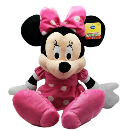 Disney's Minnie Mouse Large Pink Bow and Dress Plush Toy (17in ...