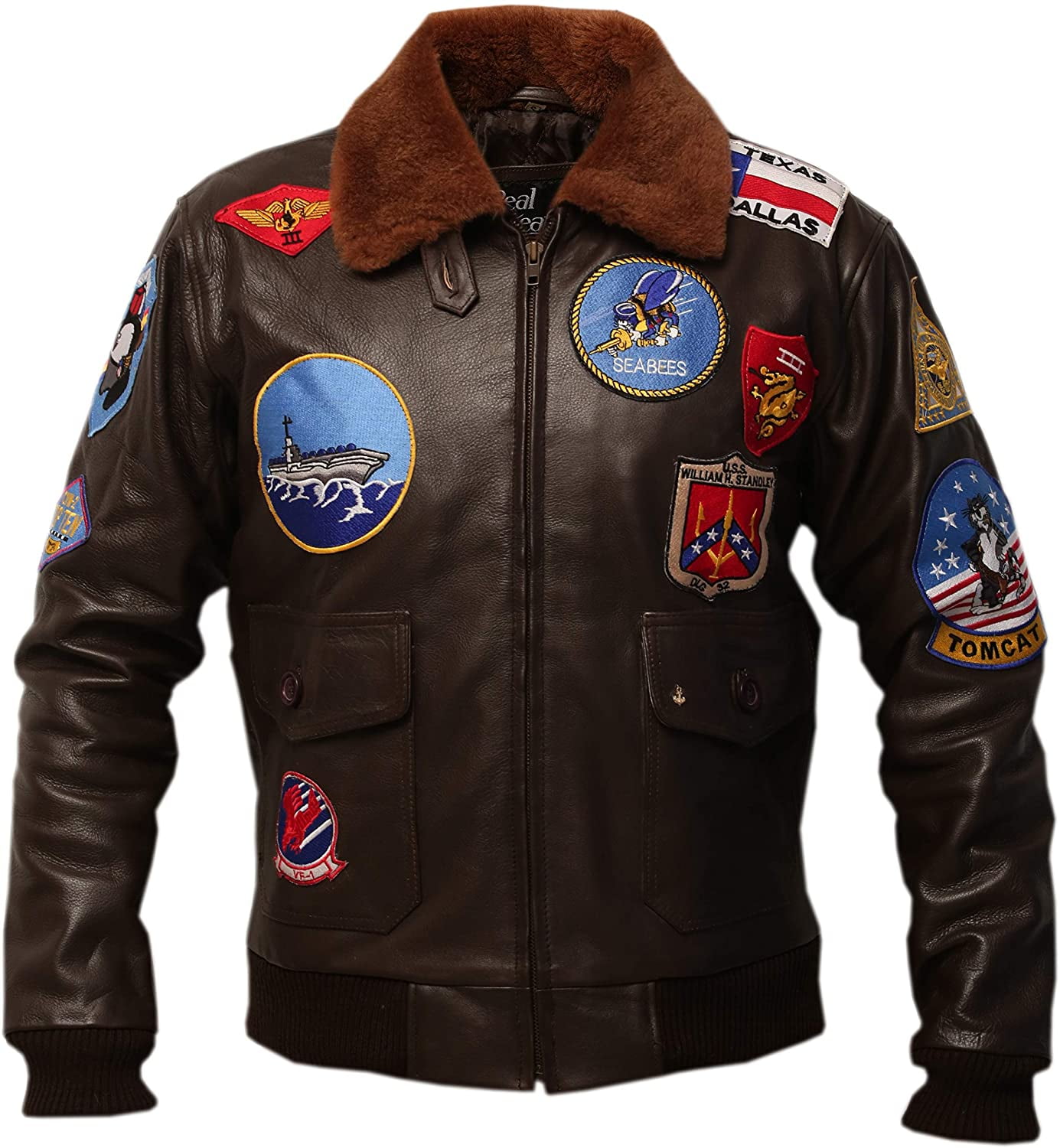 Outfit Craze Men Brown G1 Military WW2 Air Force Bomber Cowhide Leather ...