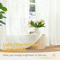 GUAJDE-Linen Semi Sheer Curtains 40 Inch Length for Kitchen Window ...