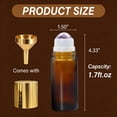 1 Pack 50ml Amber Glass Roller Bottle, Amethyst Ball Refillable ...