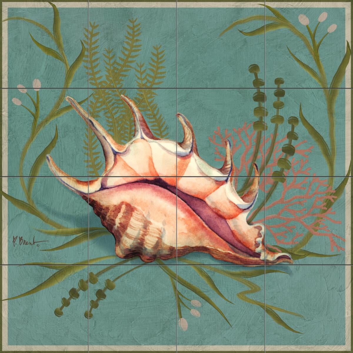 Tile Mural Bathroom Backsplash - Emerald Reef III-PB - by Paul Brent ...