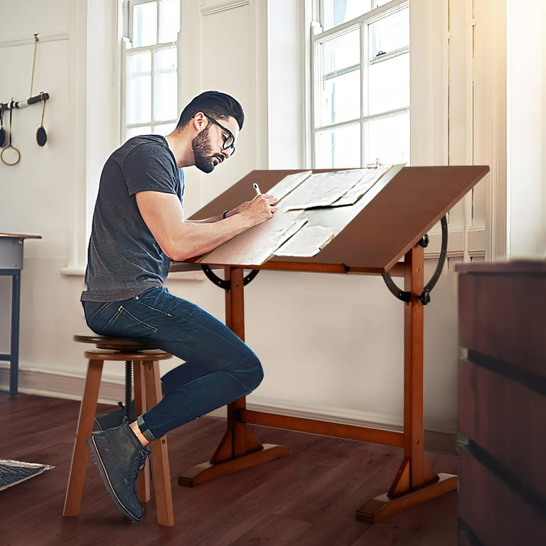 Artist loft sit stand fold away table store
