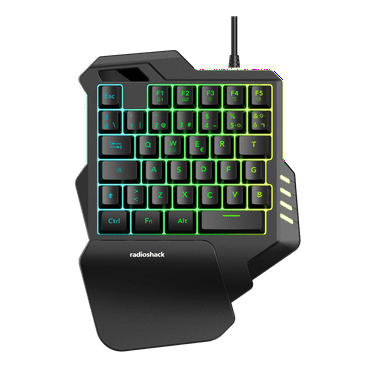 One-hand Gaming Keyboard USB 35 Keys Colorfull Backlit Portable Mini ...