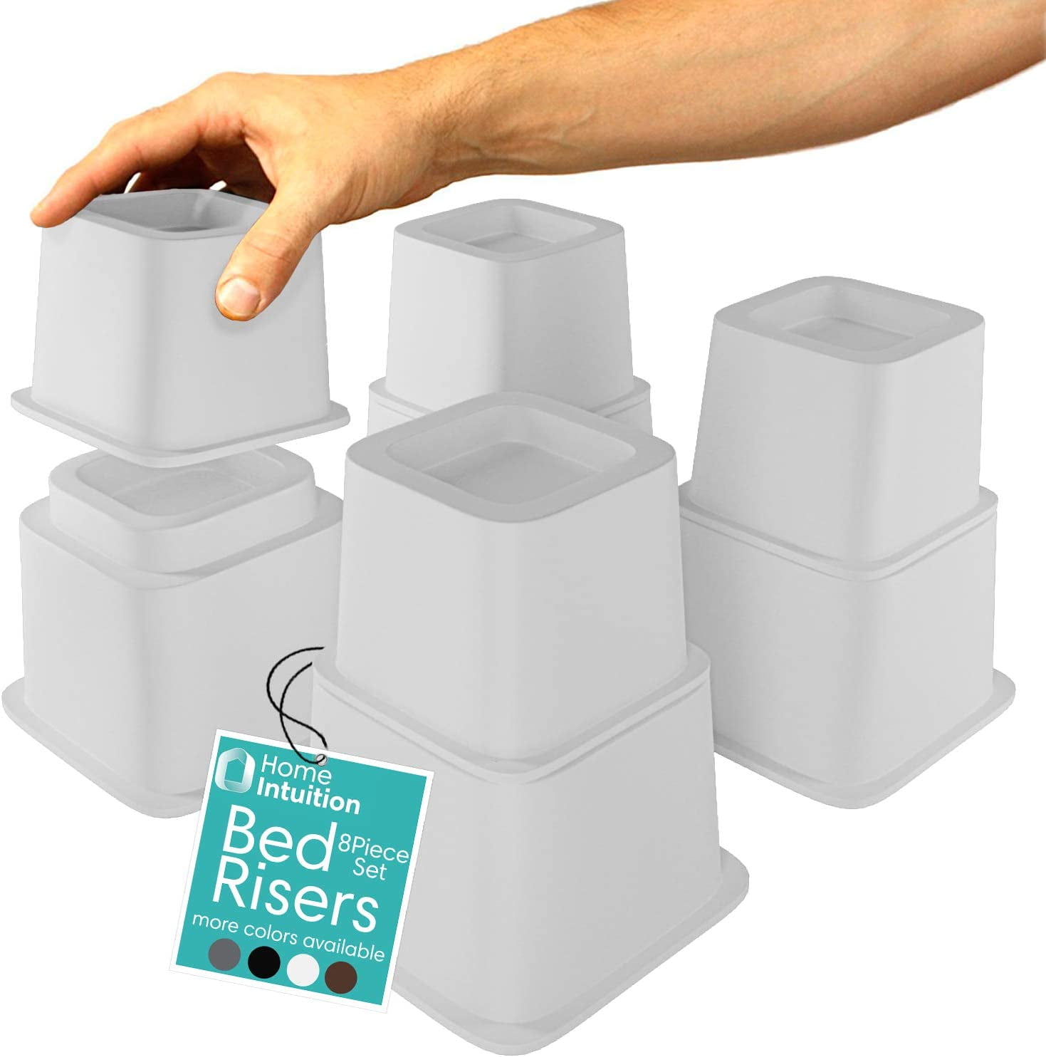 Home Intuition Heavy Duty Adjustable Bed Risers Furniture Riser 3, 5 or ...