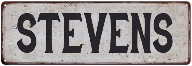 STEVENS Vintage Look Rustic Chic Metal Sign 8x24 108240036644 - Walmart.com
