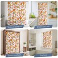 Bathroom Shower Curtain Cartoon Pumpkin Fallen Leaves Waterproof Shower ...