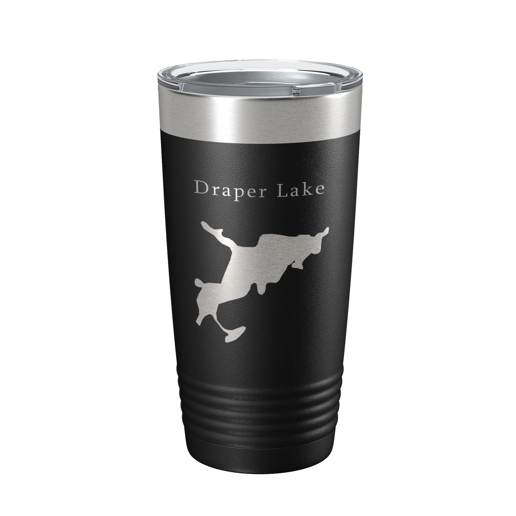 Draper Lake Map Tumbler Travel Mug Insulated Laser Engraved Coffee Cup ...