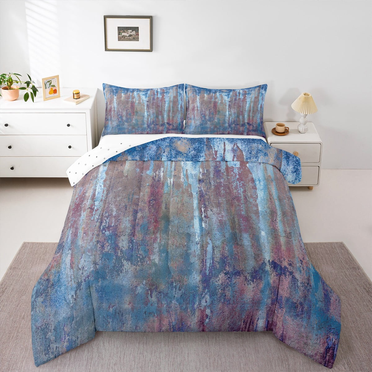 Click here for Erosebridal Blue Watercolor Bedding Sets Twin With... prices