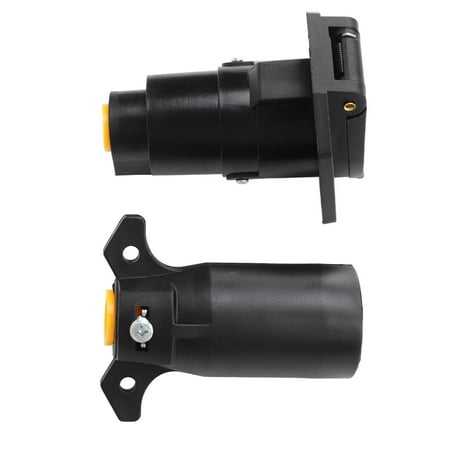 7 Poles Round Trailer Connector, 7 Pin Trailer Wiring Adapter Plug Dust ...