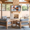 Abstract Color Stitching Outdoor TV Cover 52 to 55 inch Orange Black ...