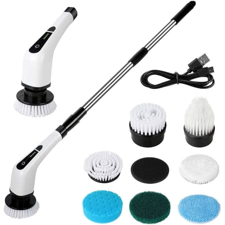 Electric Cleaning Brush, USB Rechargeable Cleaning Brush, Cordless Spin ...