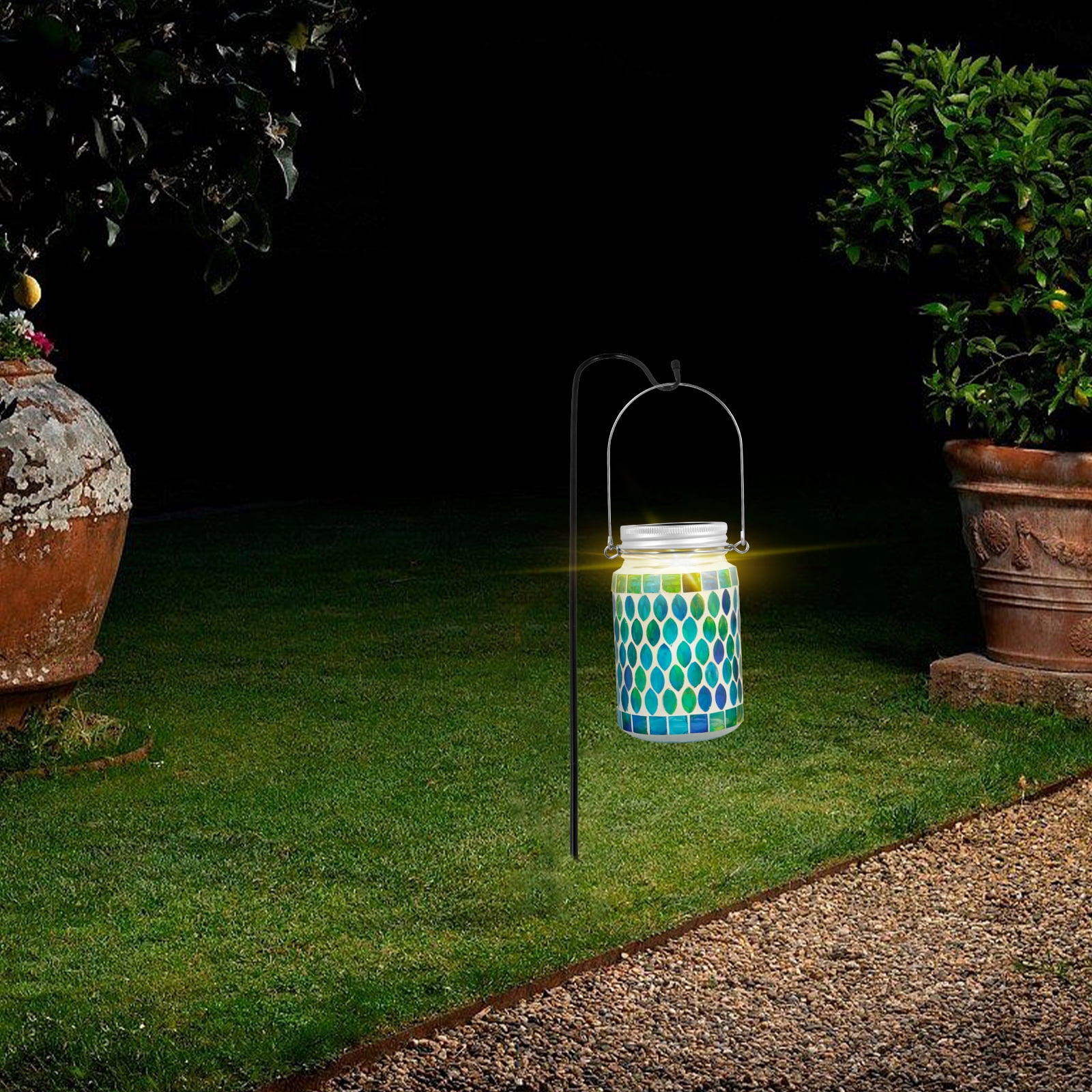 Nyidpsz Solar Mosaic Lamp IP65 Waterproof Solar Powered Mosaic Night ...