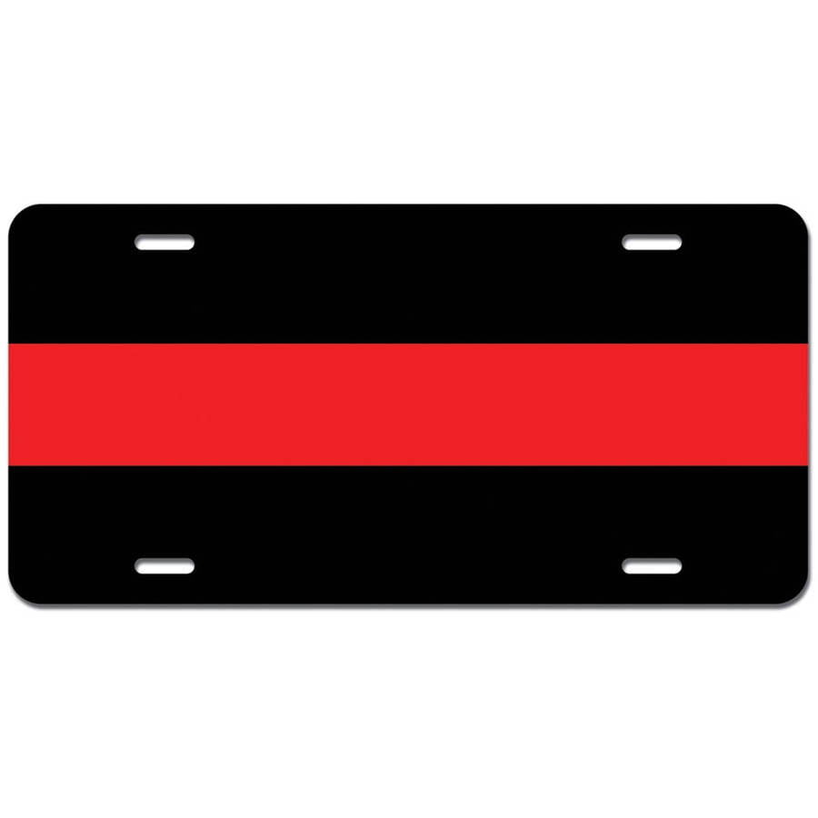 Thin Red Line - Firefighters Firemen Fire Novelty Metal Vanity License ...