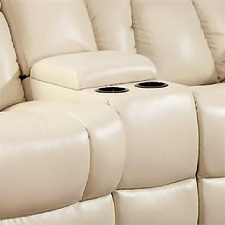 Cream Leather Reclining Sofa Set | Cabinets Matttroy