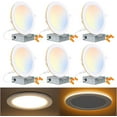 DTLYH 4 Inch LED Recessed Ceiling Light, 12 Pack, 5CCT Dimmable Night ...