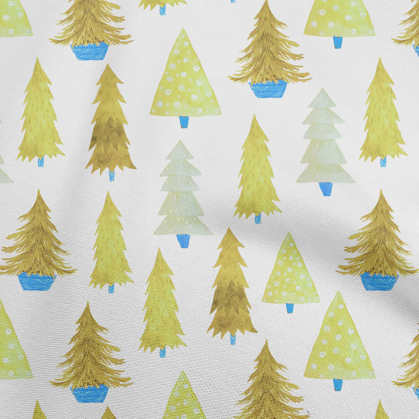 oneOone Silk Tabby Olive Green Fabric Tree Diy Clothing Quilting Fabric ...