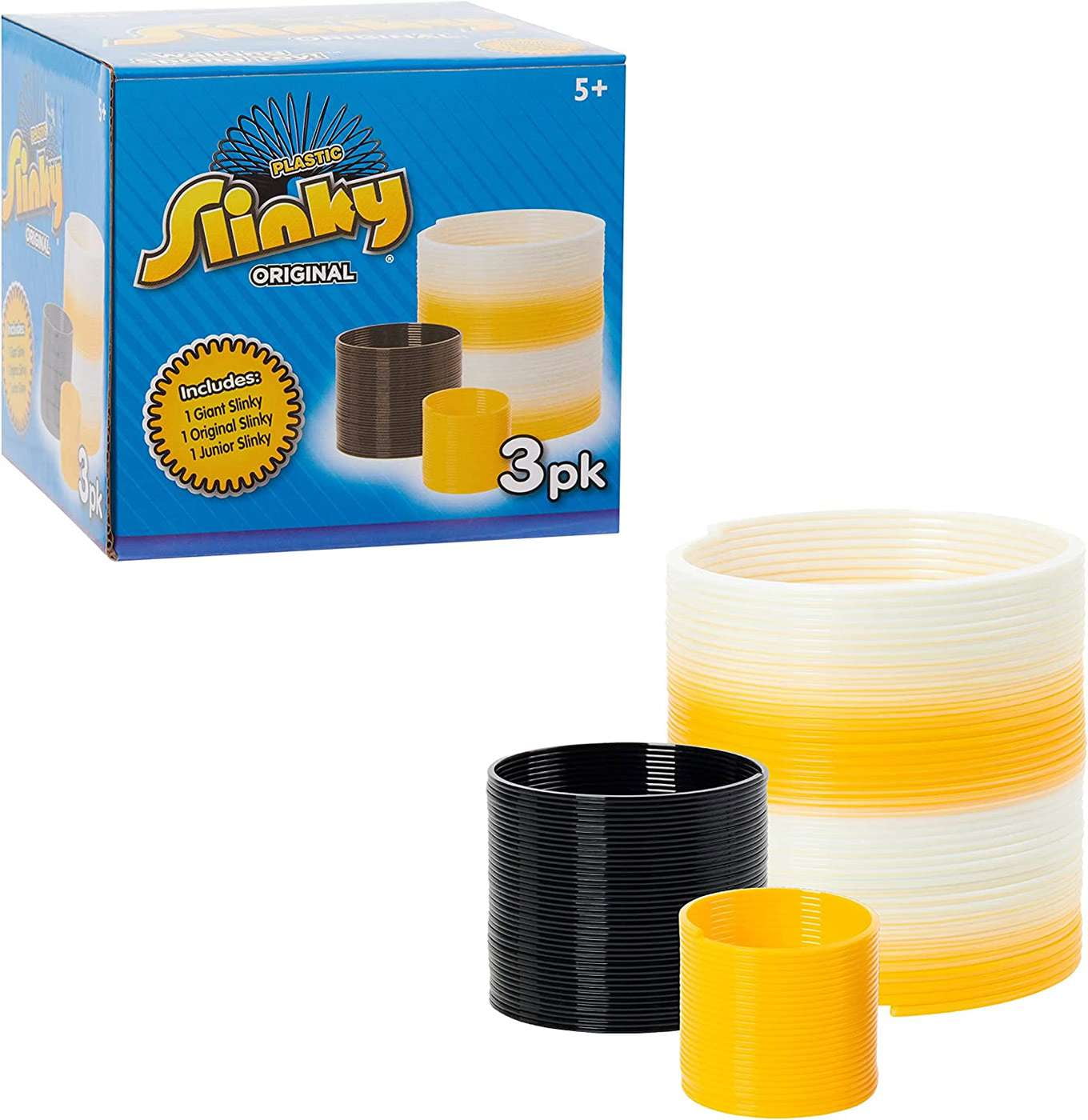 1 Giant Slinky, 1 Original Slinky & 1 Junior Slinky 3-Pack (Plastic ...