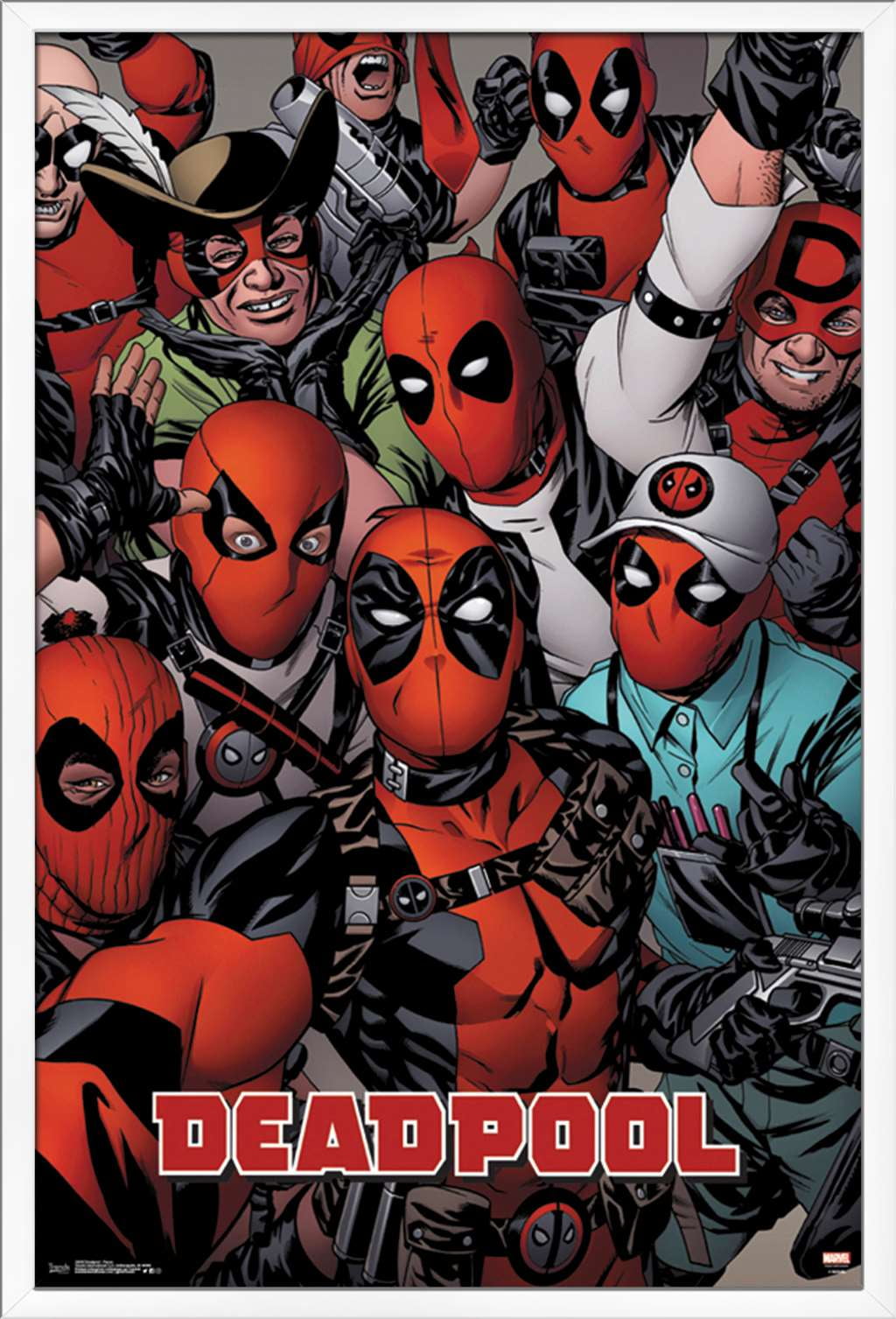 Marvel Comics - Deadpool - Faces Wall Poster, 22.375" x 34", Framed ...