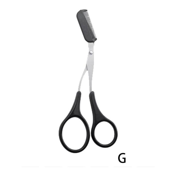2021 Men Grooming Eyebrow Trimmer Scissors with Comb Shaper N4M3 ...