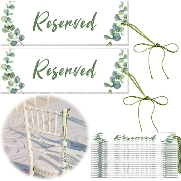 Church Pew Reserved Signs