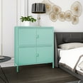 Modern Metal Storage 4-Door Locker Cabinet, Free Standing Sideboard ...