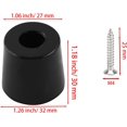 24Pcs Rubber Cutting Board Feet, 1.18" H x 1.26" W Round Furniture Feet ...