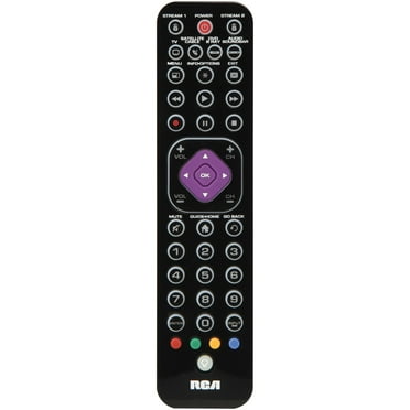 RCA RCRTBL04BE 4-Device Universal Ultra-Slim Remote Control - Walmart.com