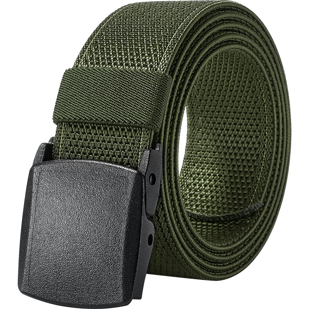 Men's Elastic Belt, Plastic Buckle, Stretch, Trim to Fit 27-46" Waist ...